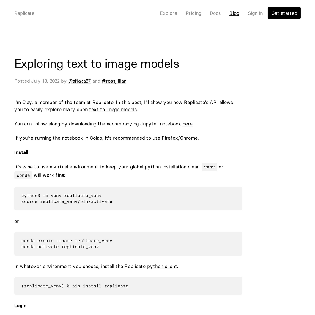 Exploring text to image models - Replicate – Replicate - Links Exploring text to image models - Replicate – Replicate - Links